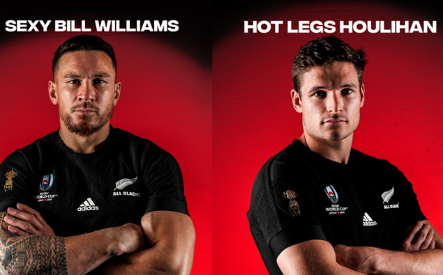 The ACC's official All Blacks RWC team nicknames vs Ireland The ACC's official All Blacks RWC team nicknames vs Ireland